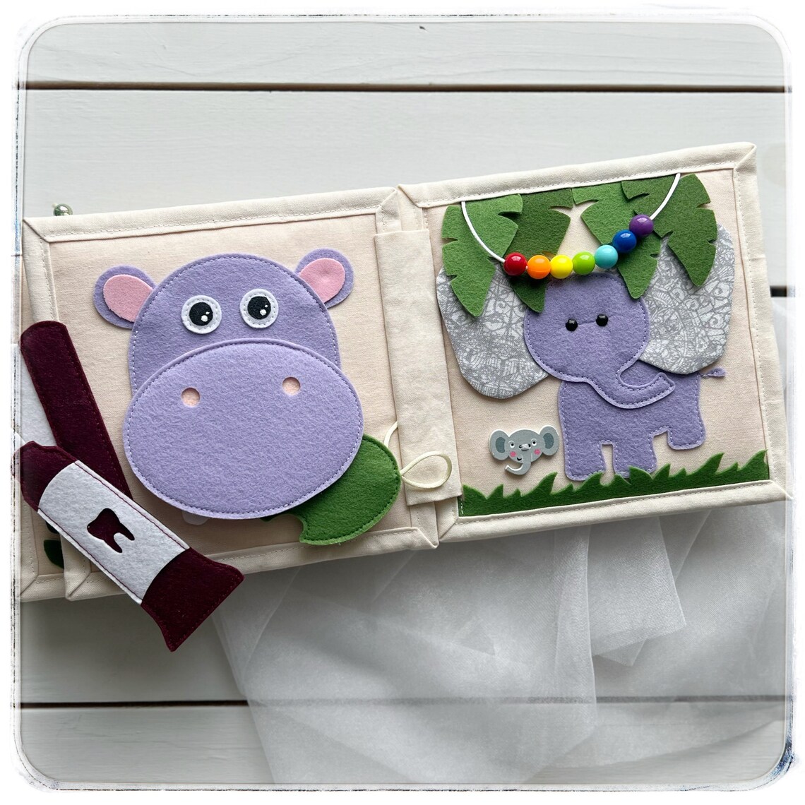 Soft Animals Book. Busy Activity Pages. Kids Quiet Book. Gift for ...