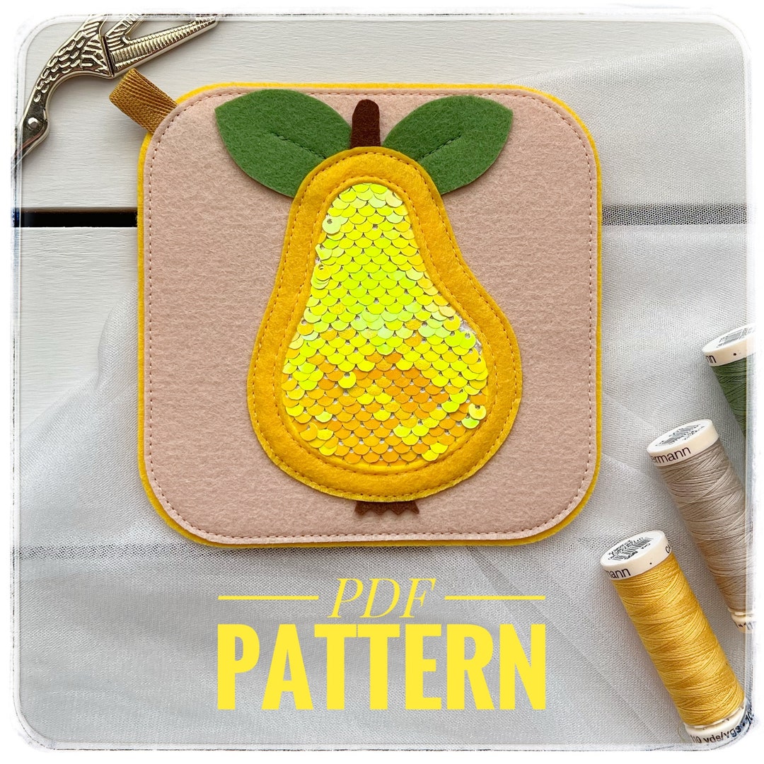 PDF Pattern for Felt Pear - DIY Craft Project (includes Pdf, Svg, and ...