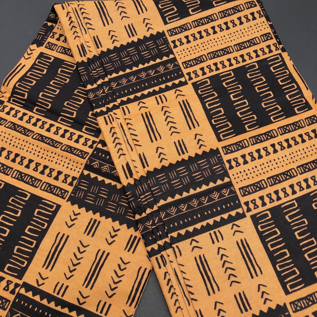 African Print Fabric, Brown Tribal Print Fabric, Ankara Fabric ...