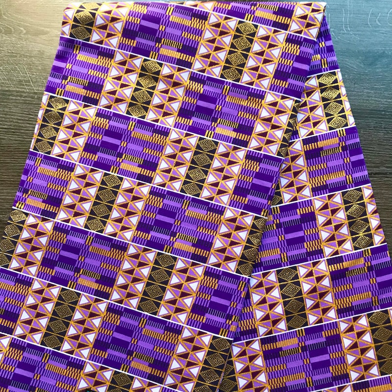 Purple Kente Fabrics - Etsy