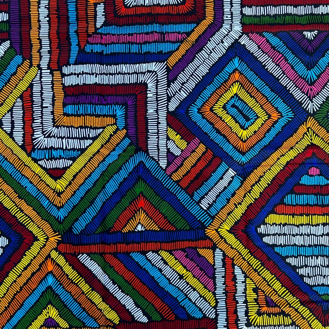 African Print Fabric, Jewel Colors Print Fabric, Ankara Fabric ...