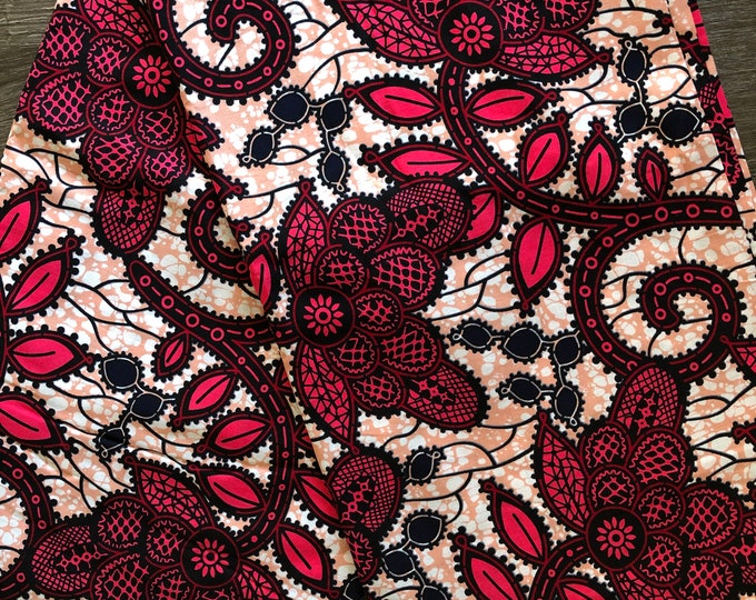 African Print Fabric, Floral Print Fabric, Ankara Fabric, Bright ...