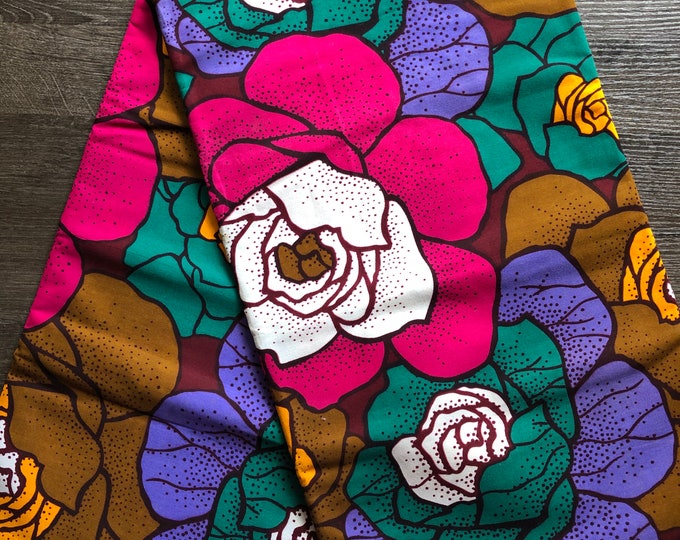 African Print Fabric, Floral Print Fabric, Ankara Fabric, Multicolor ...