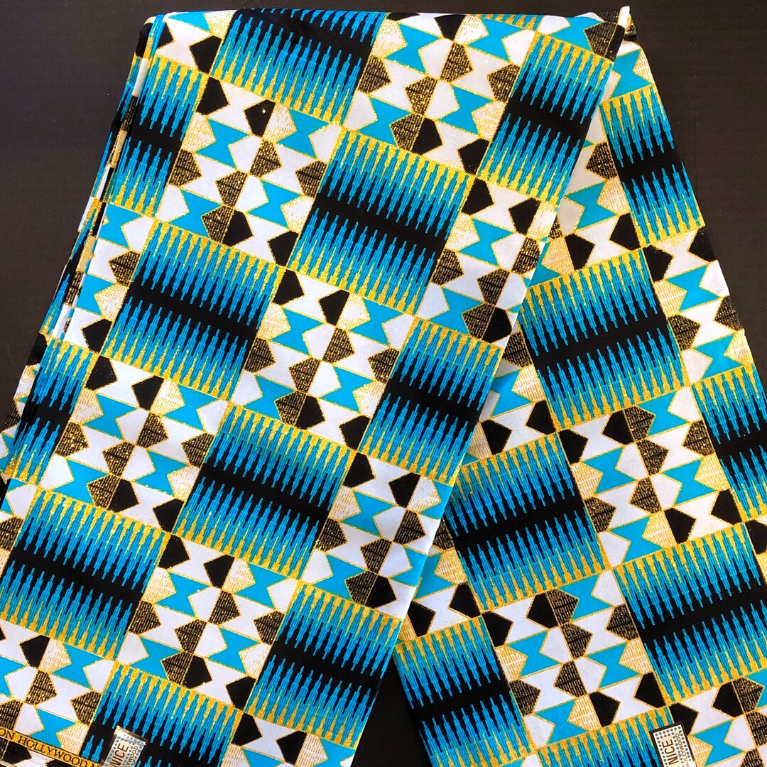 African Print Fabric, Kente Print Ankara Fabric, Bright Colors ...