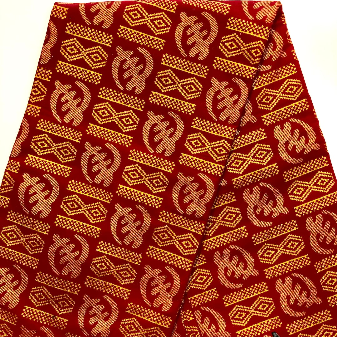 African Print Fabric, Gold Glitter Ankara Fabric, Damask Print, Face ...