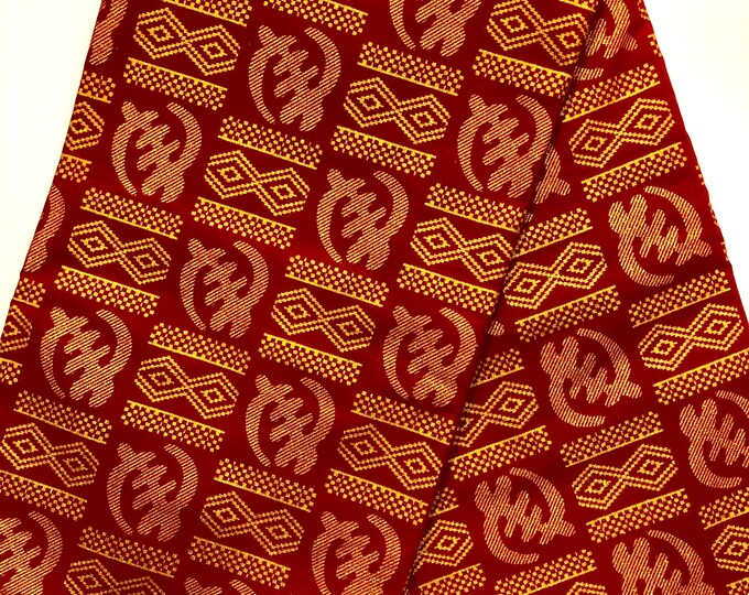 African Print Fabric, Gold Glitter Ankara Fabric, Damask Print, Face ...