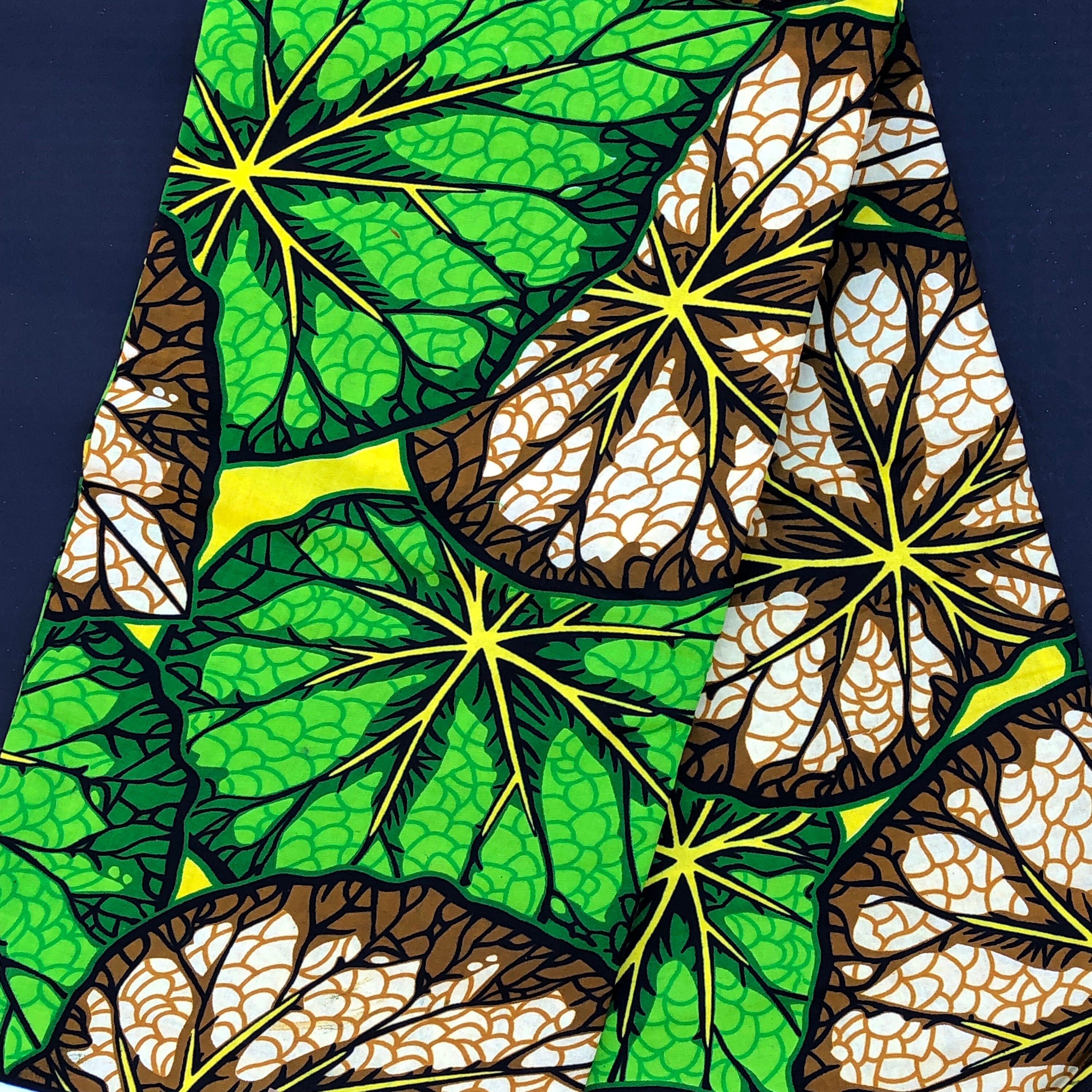 African Print Fabric Floral Leaves Print Fabric Ankara - Etsy