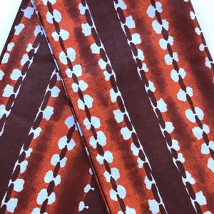 African Print Fabric, Burnt Orange Sienna Rust Color Ankara Fabric, Tie ...