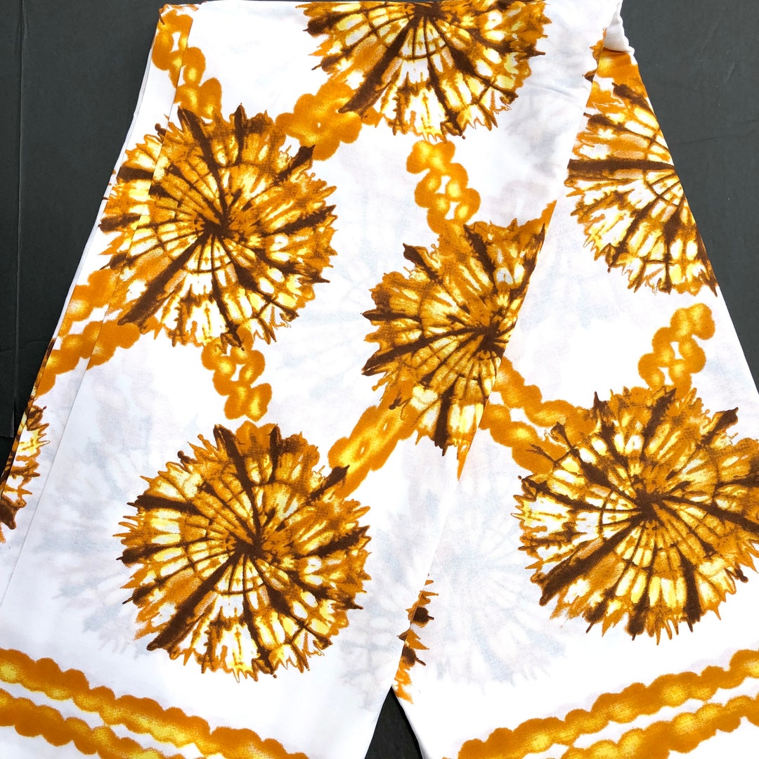 African Print Fabric, Ivory Caramel Print Fabric, Ankara Fabric ...