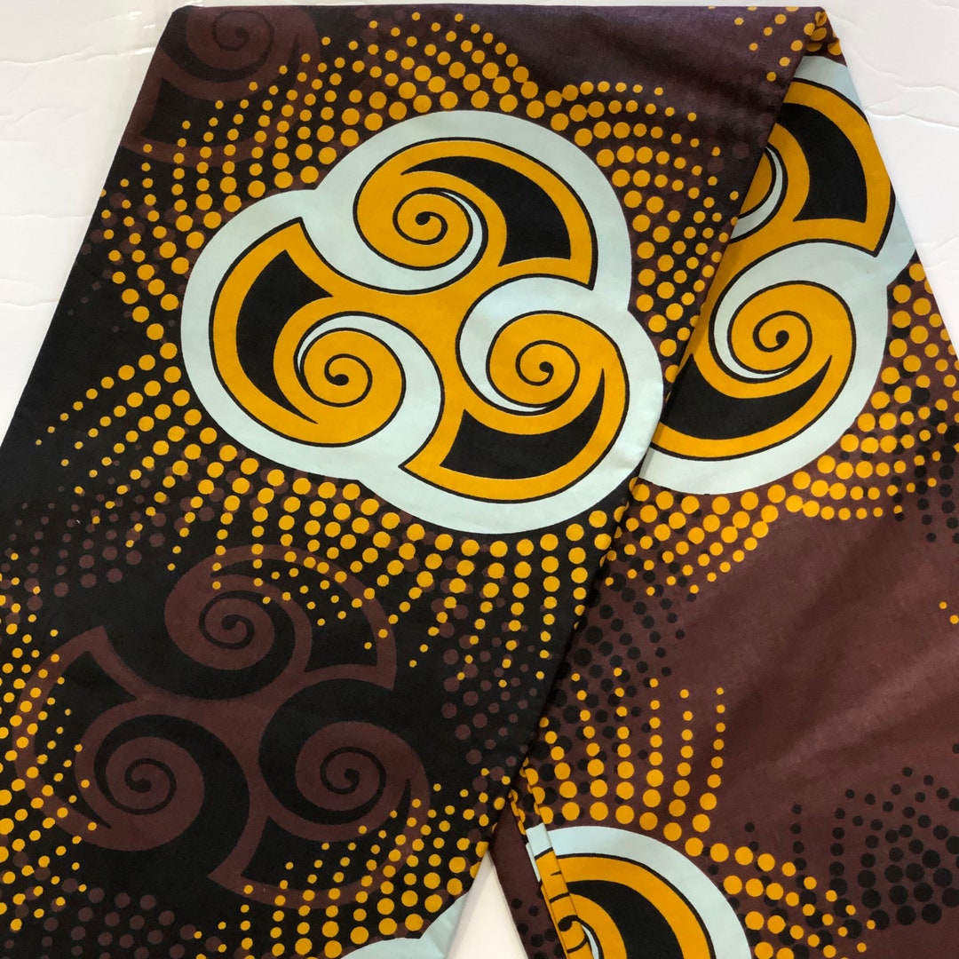 African Print Fabric, Turquoise Print Ankara Fabric, Floral Print, 6 ...