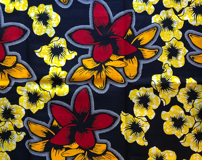 African Print Fabric, Jewel Colors Print Fabric, Ankara Multicolor ...