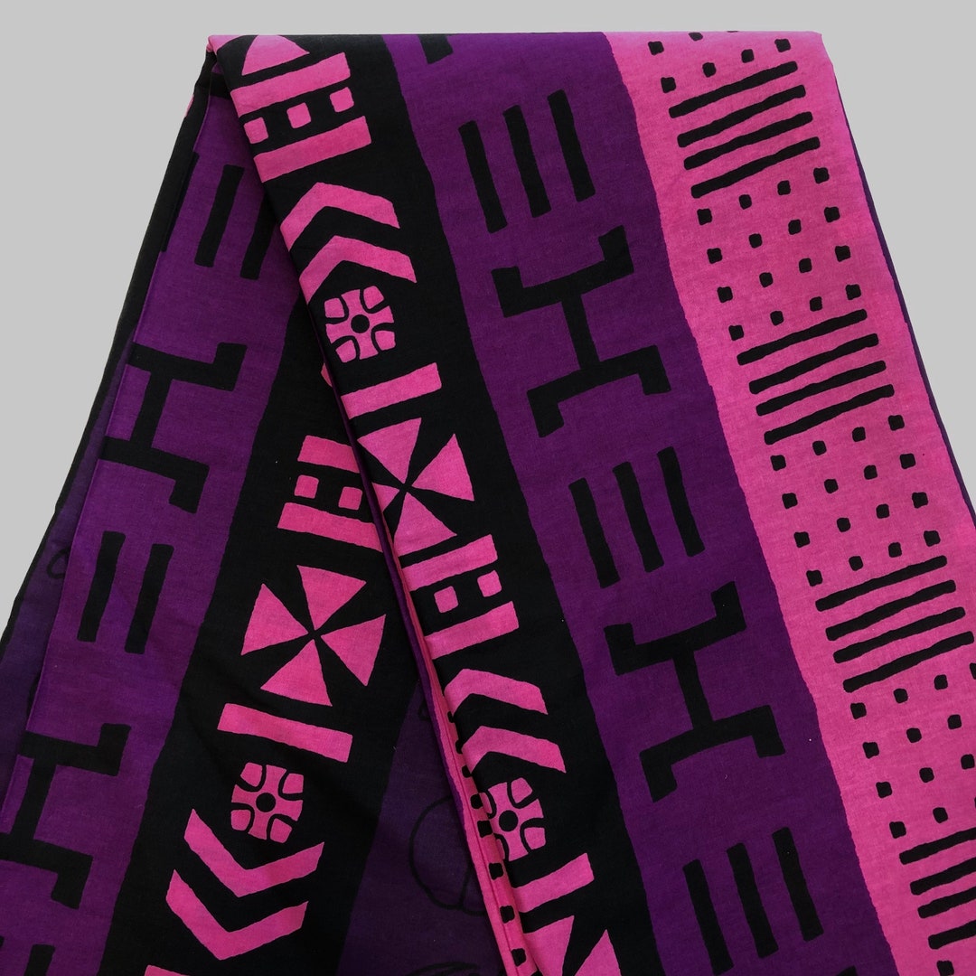 African Print Fabric, Purple Pink Ankara Fabric, 6 Yards African Fabric ...