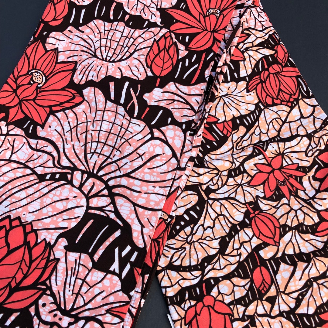African Print Fabric, Floral Print Fabric, Ankara Fabric, Botanical ...