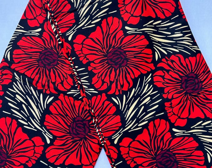 African Print Fabric, Floral Flowers Leaves Print Ankara Fabric ...