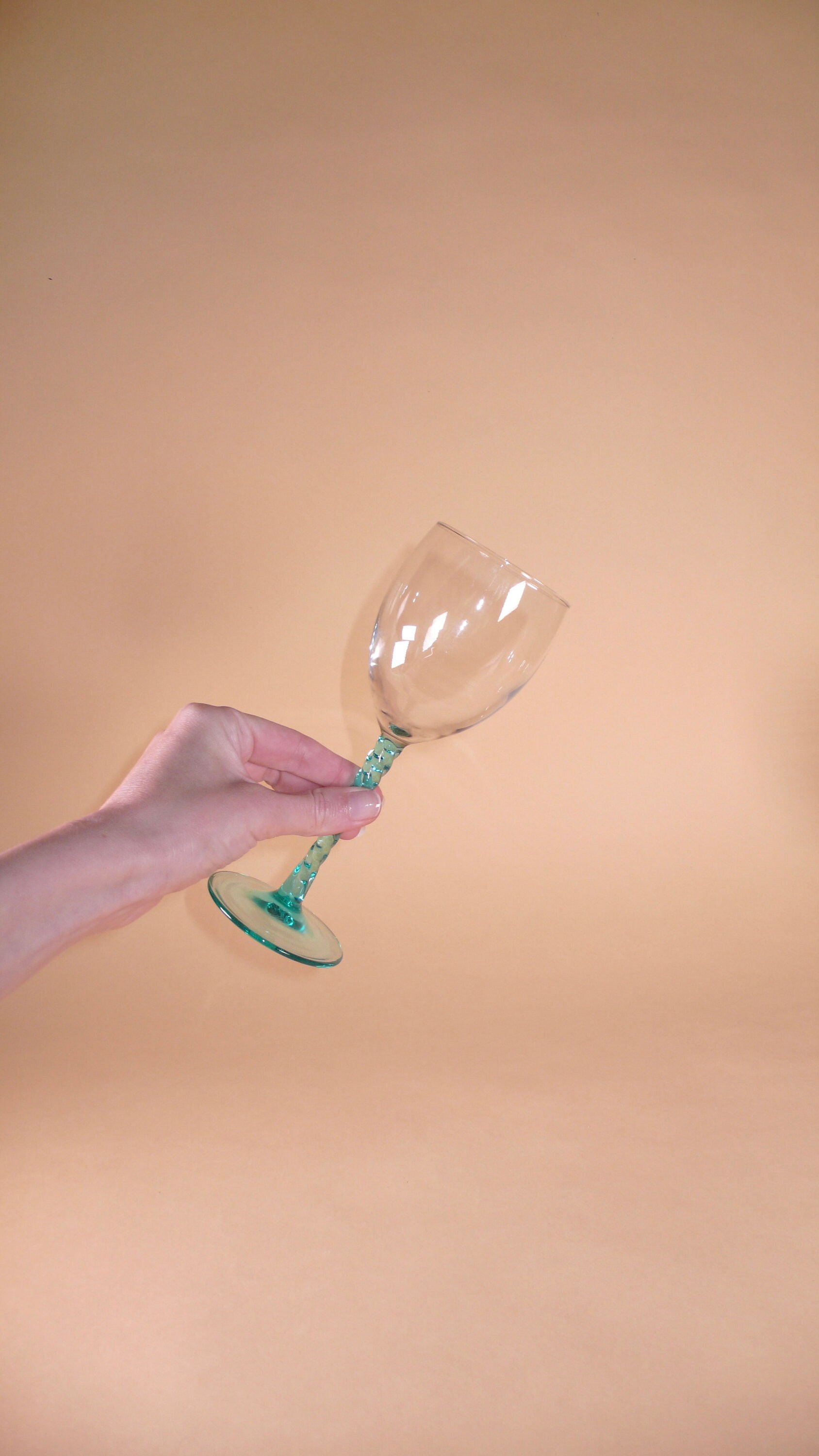 Multi Colored Twist Stem Wine Glasses Etsy