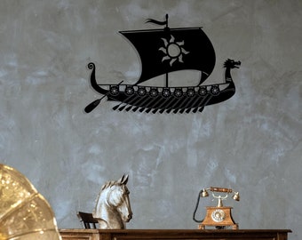 Viking Ship Metal Art - Etsy