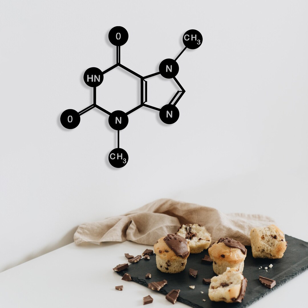 Chocolate Molecule Metal Wall Art, Chemical Formula Wall Hanger ...