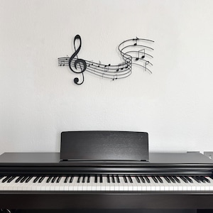 Metal Music Notes Wall Art: Indoor Outdoor Home Decor - Etsy