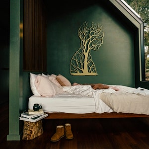 Metal Tree Wall Art Abstract Man Face, Man Gifts, Dry Tree Branch Home ...