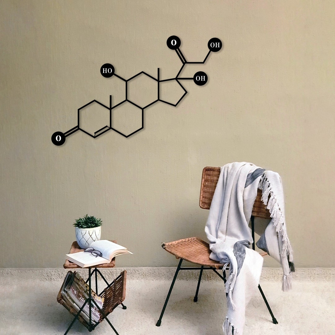 Metal Cortisol Molecule Wall Art: Science Chemistry Decor - Etsy