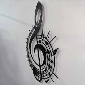 Metal Wall Art Music Notes Decor, for Music Lovers With Clef Wall ...