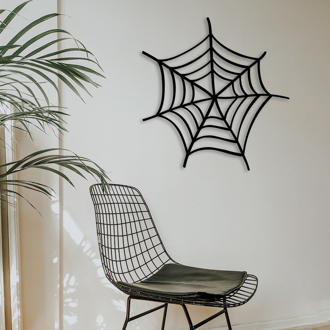 Metal Spider Web Wall Art: Halloween Decor, Indoor Outdoor Sign - Etsy