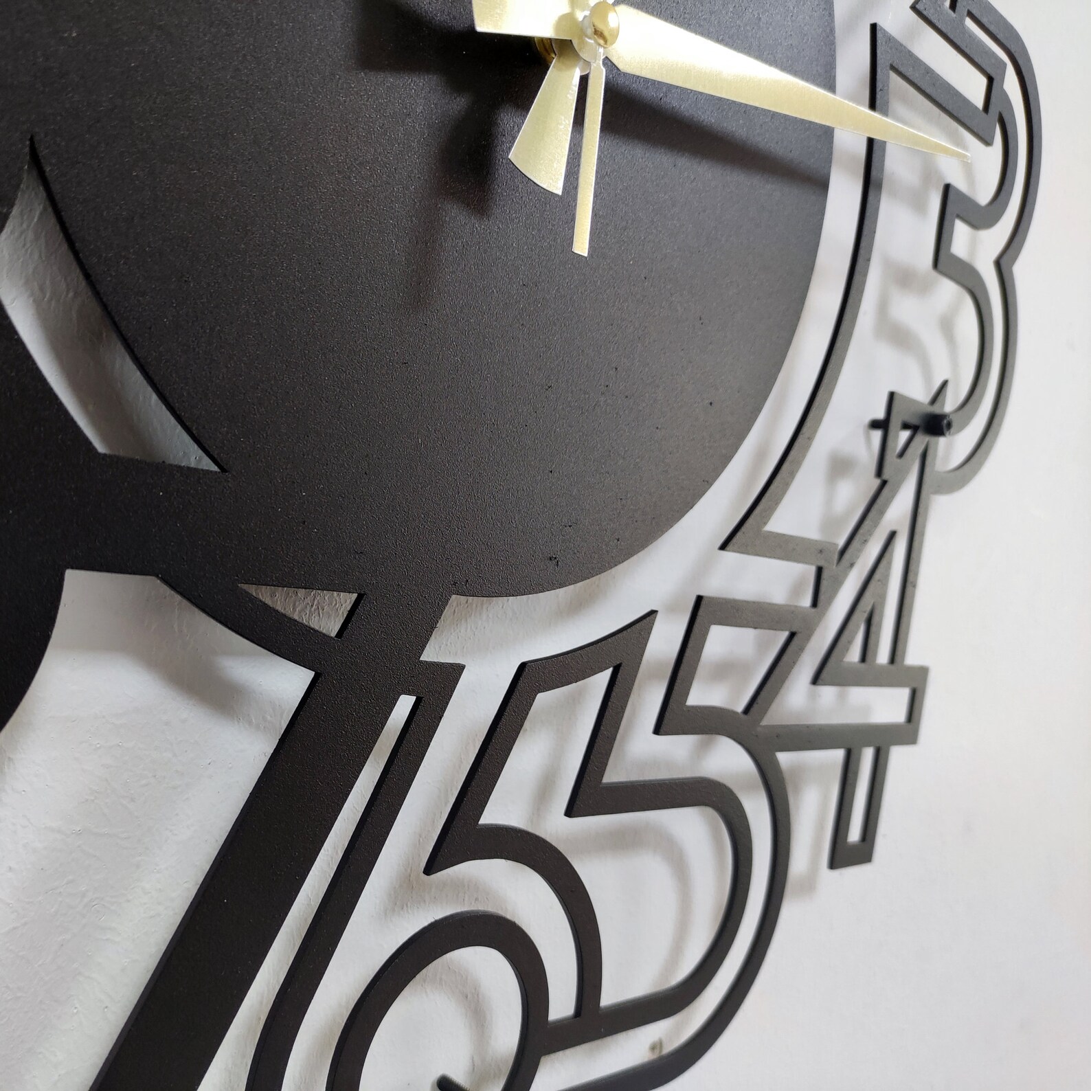 Black White Modern Black Metal Wall Clock Different Gift | Etsy