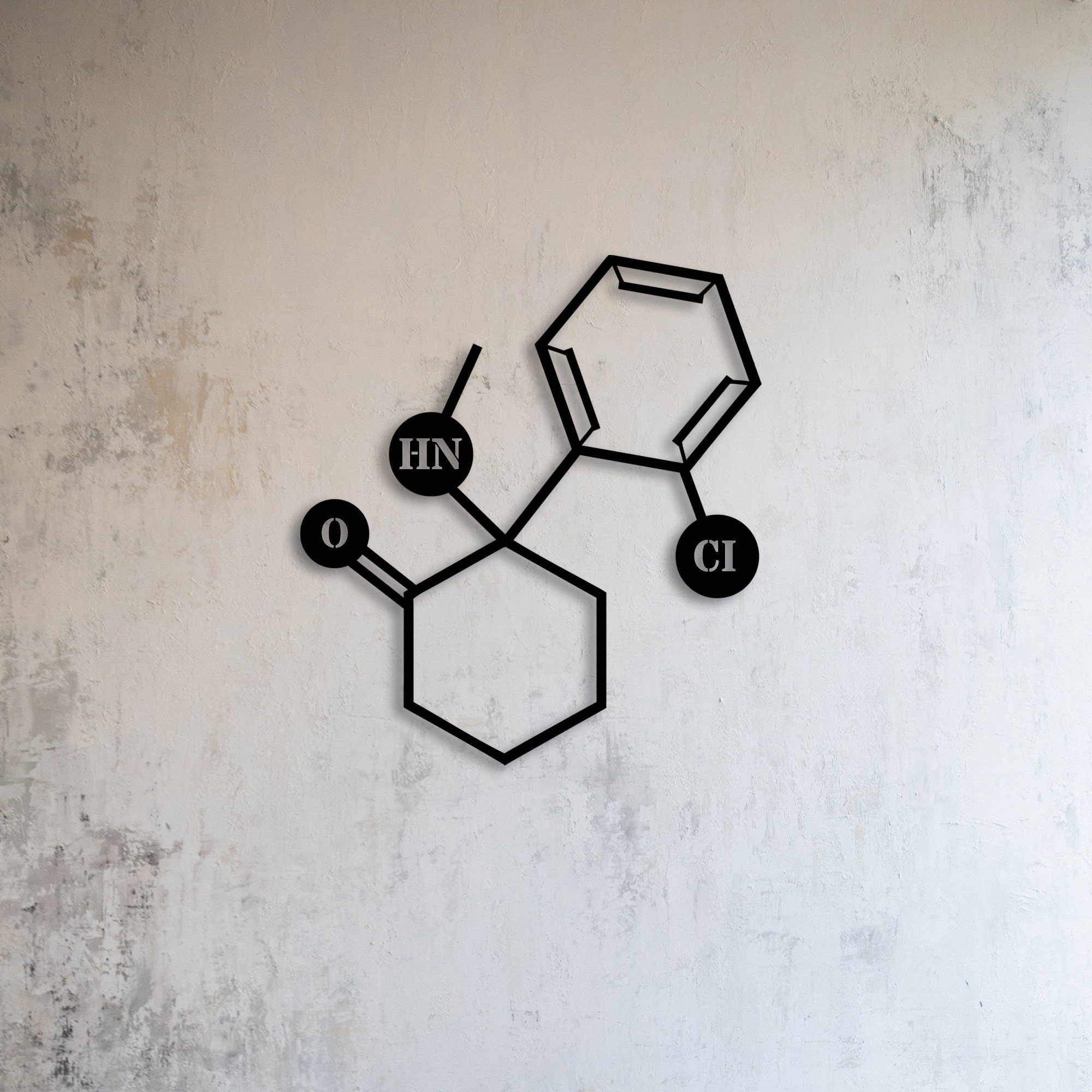 Ketamine Molecule Metal Wall Decor Wall Art Biology - Etsy