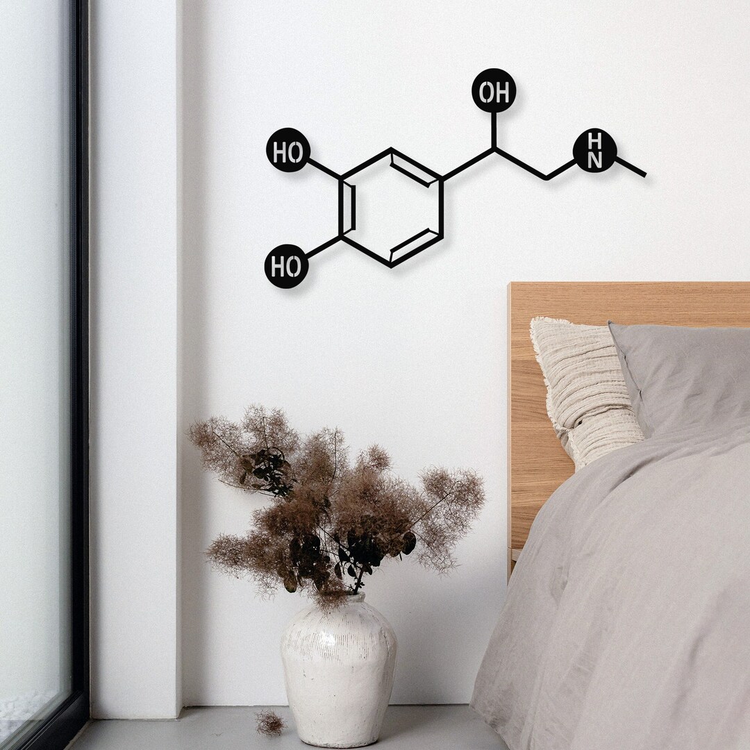 Adrenaline Molecule Metal Wall Art: Science Chemistry Decor - Etsy