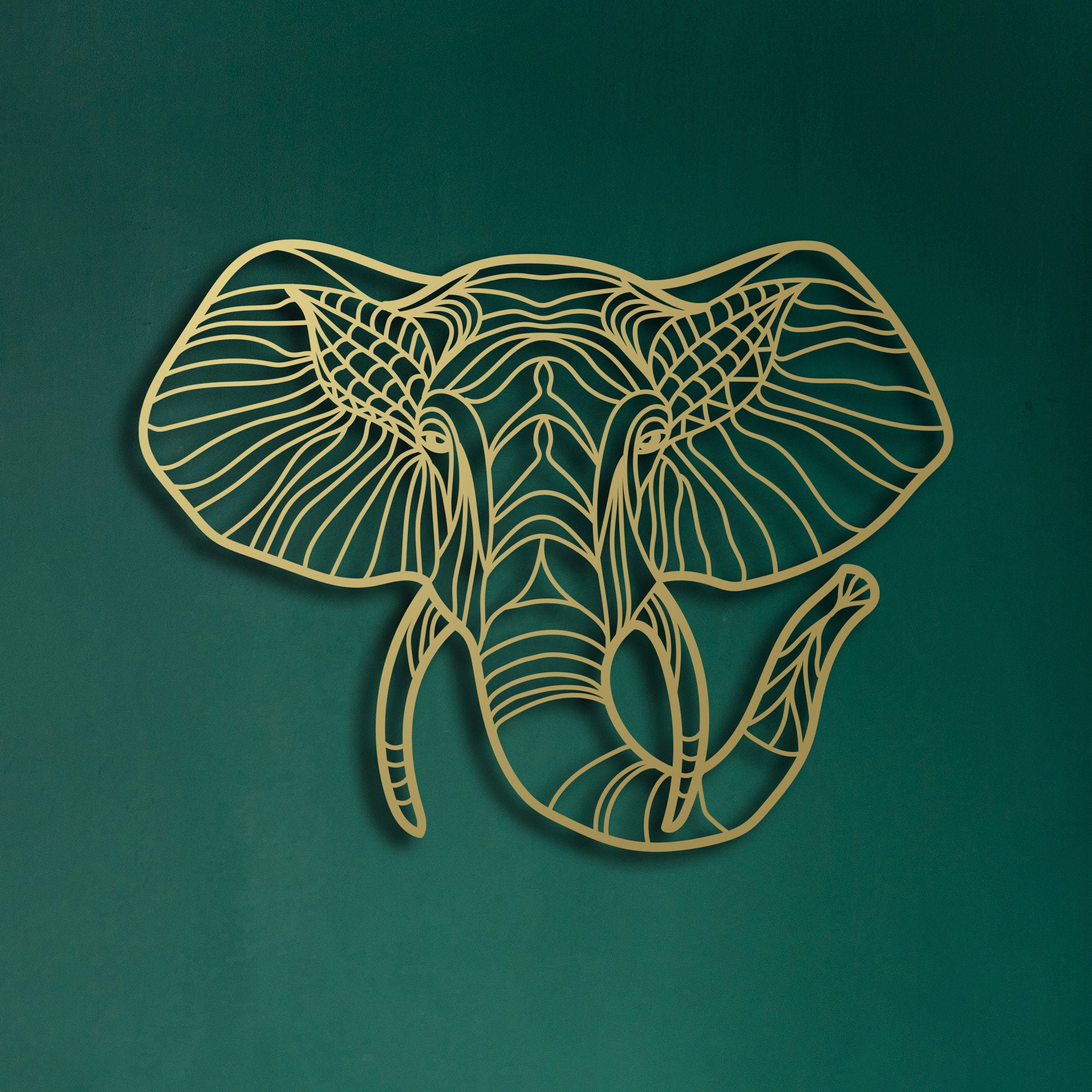 Metal Elephant Wall Decor Animal Wall Art Metal Wall Chart - Etsy