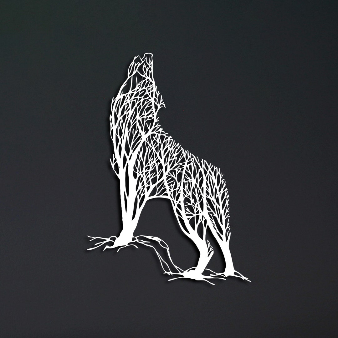 Tree of Life Wolf Metal Wall Art: Indoor Outdoor Decor - Etsy
