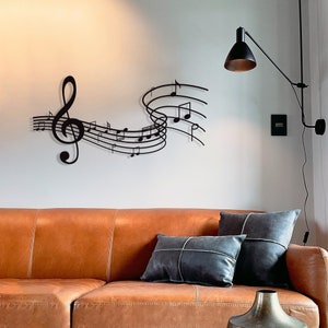 Metal Music Notes Wall Art: Indoor Outdoor Home Decor - Etsy