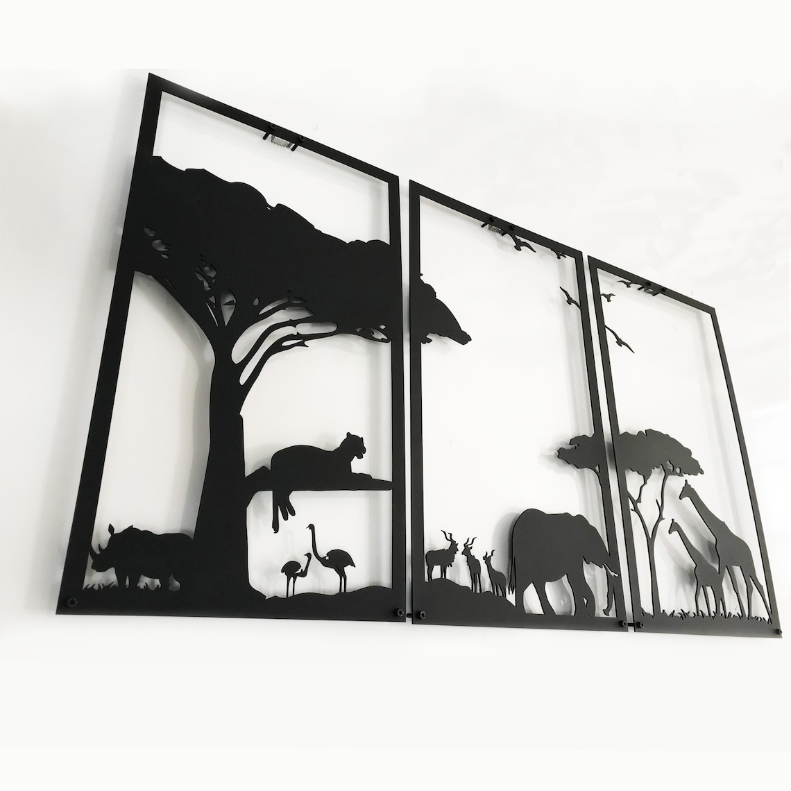 Metal Africa Safari Wall Art: Wildlife Silhouette Decor - Etsy