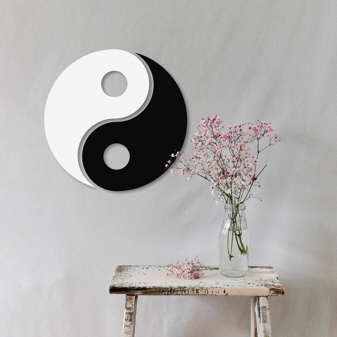 Yin Yang Metal Wall Art: Zen Decor for Yoga & Meditation - Etsy
