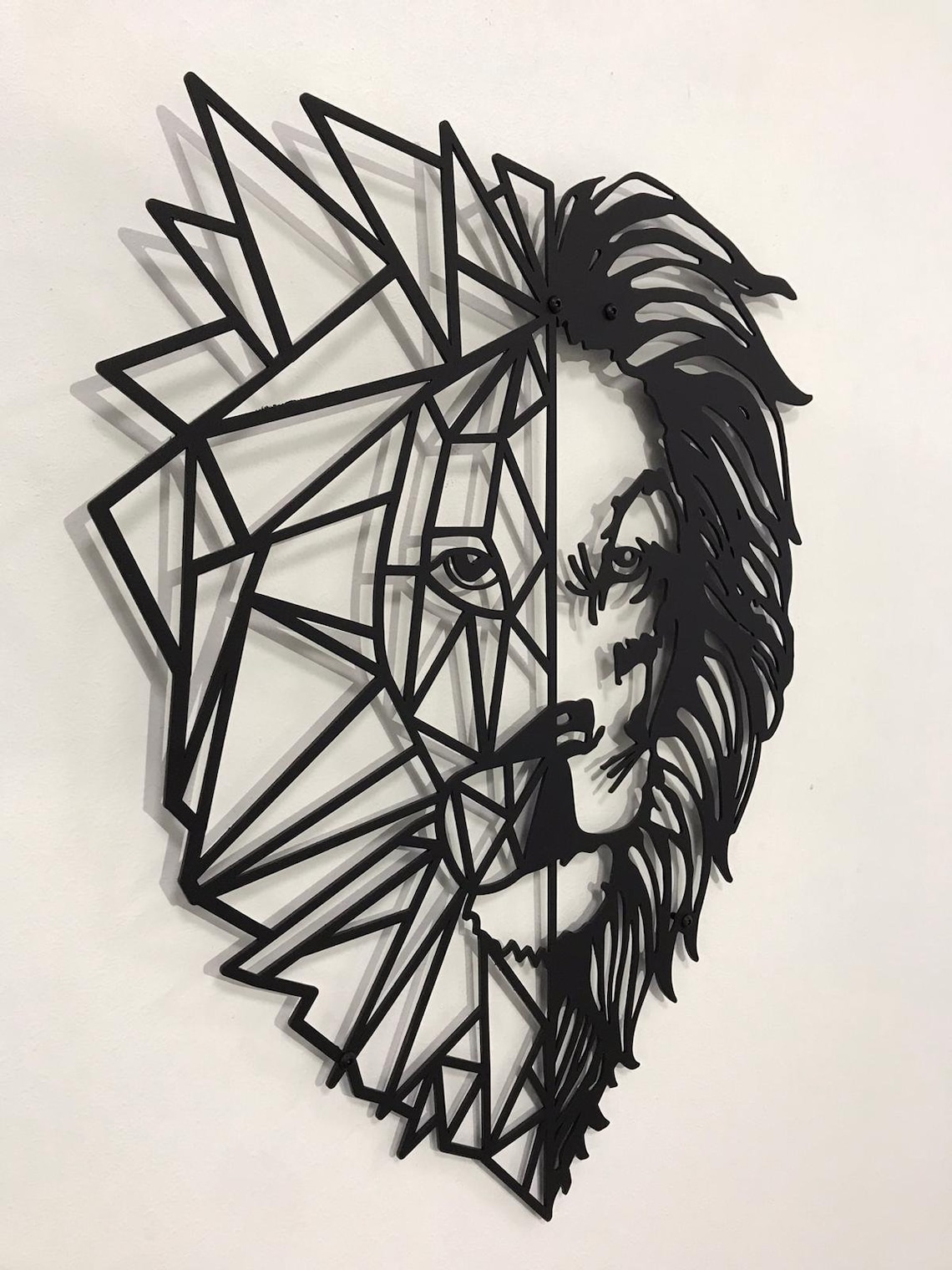 Lion Metal Wall Decor Metal Wall Chart Animal Metal Decor | Etsy