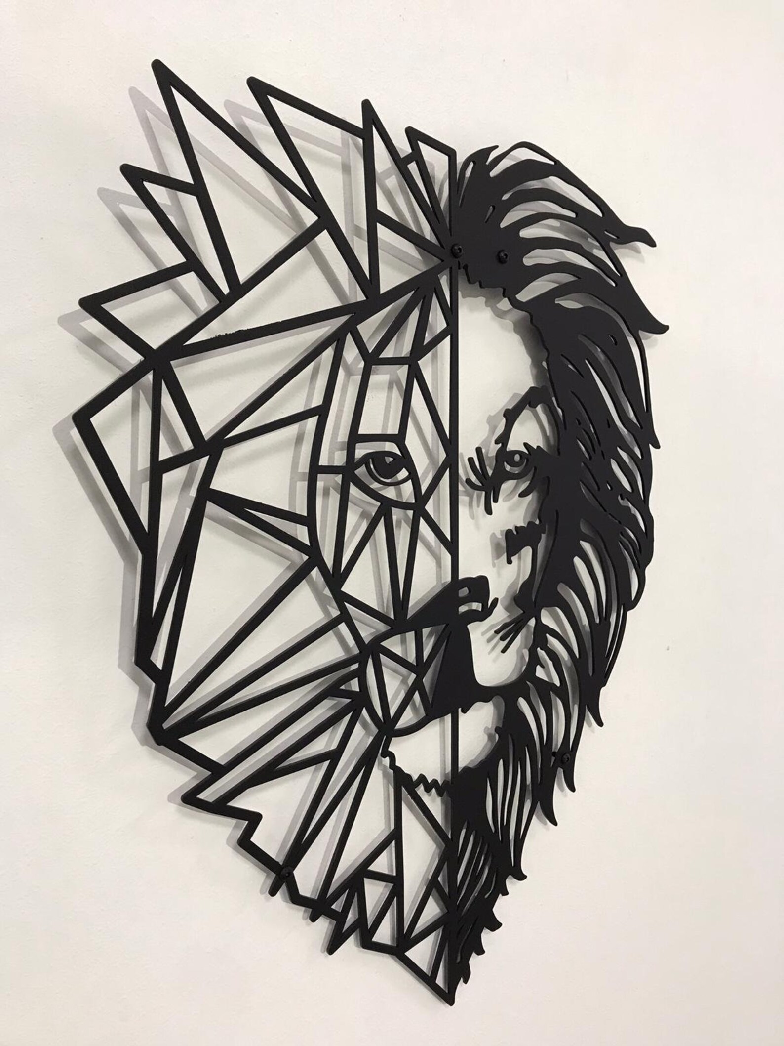 Lion Metal Wall Decor Metal Wall Chart Animal Metal Decor | Etsy