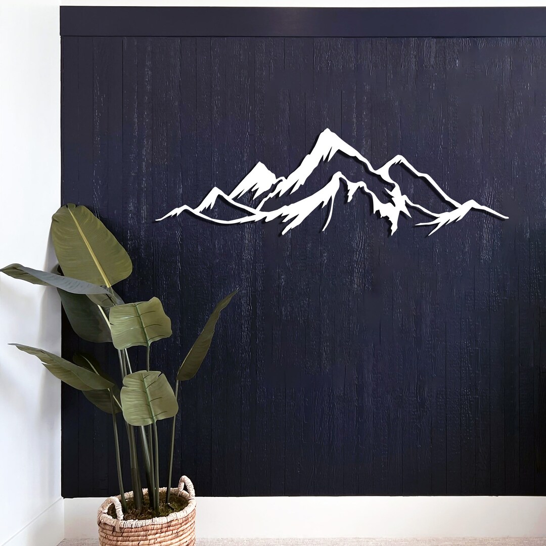 Metal Mountain Wall Decor, Hill Wall Decoration, Nature Wall Hanger ...
