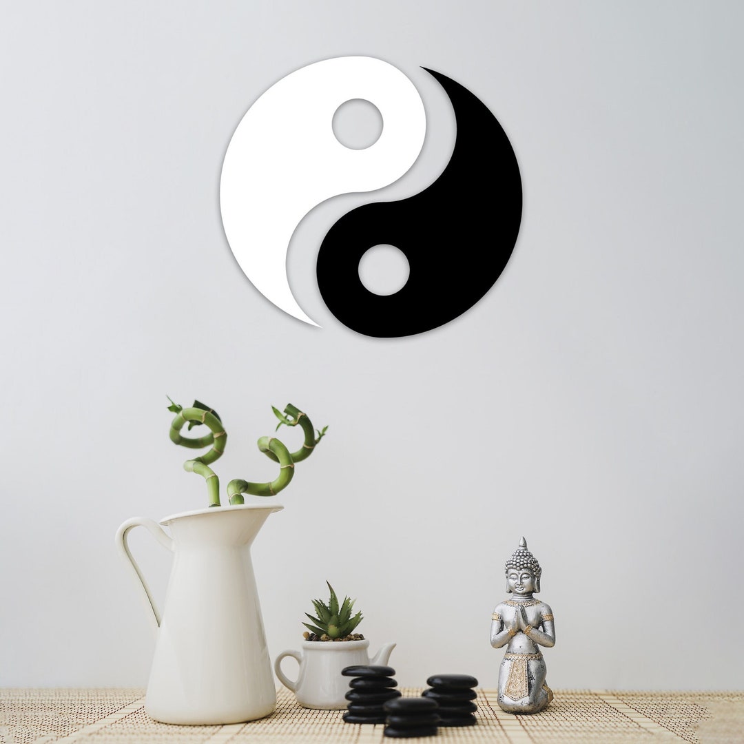 Metal Wall Art, Yin Yang Metal Wall Decor, Wall Hangers, Yoga Studio ...