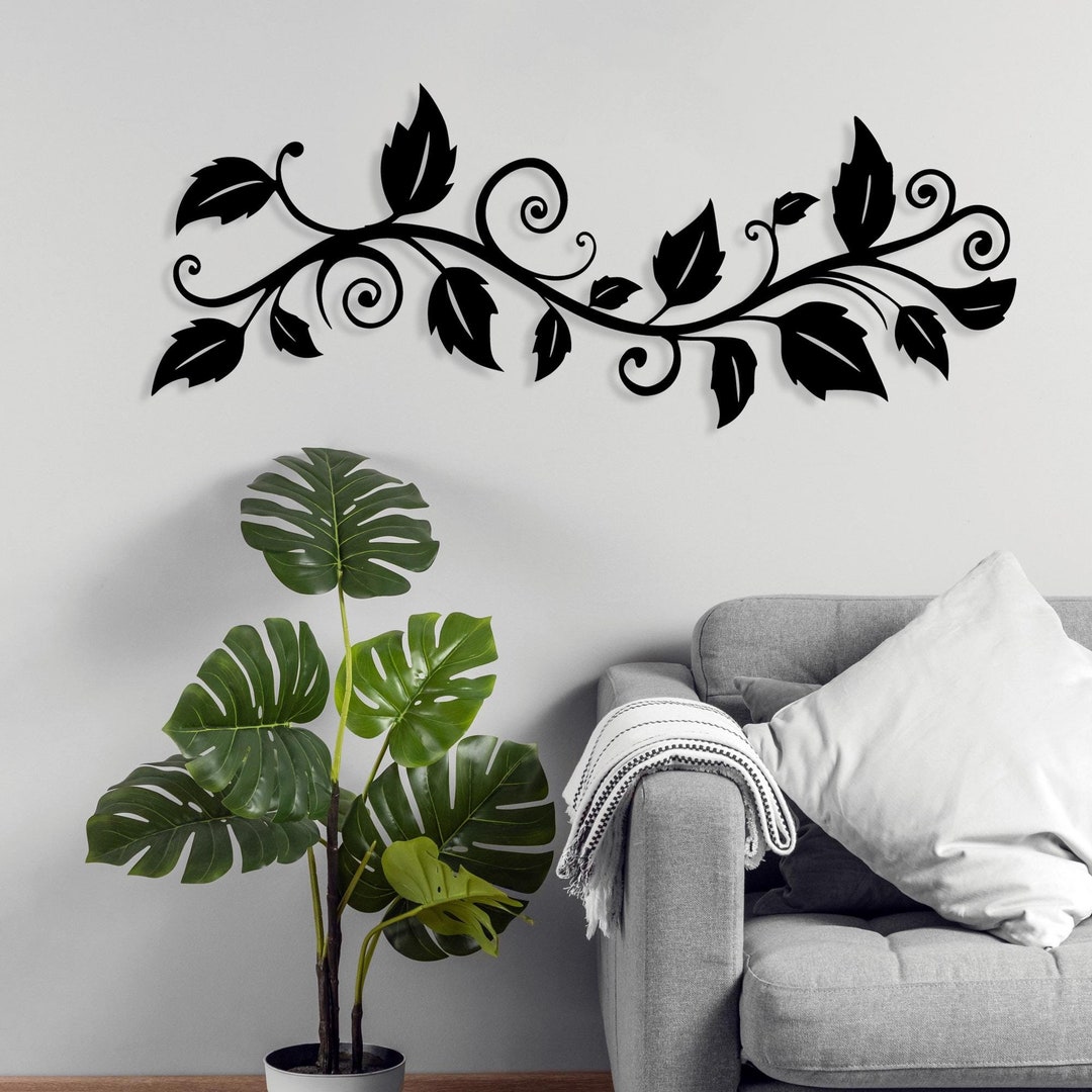 Ivy Branch Metal Wall Art: Modern Home Decor, Plant Lover Gift - Etsy