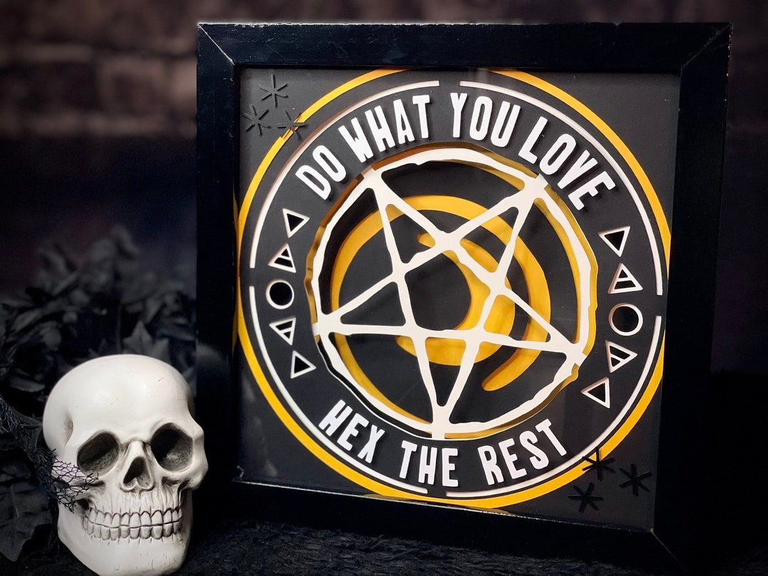 HEX THE REST Shadow Box Midnight Moms Society Framed Wall Art Shadow ...