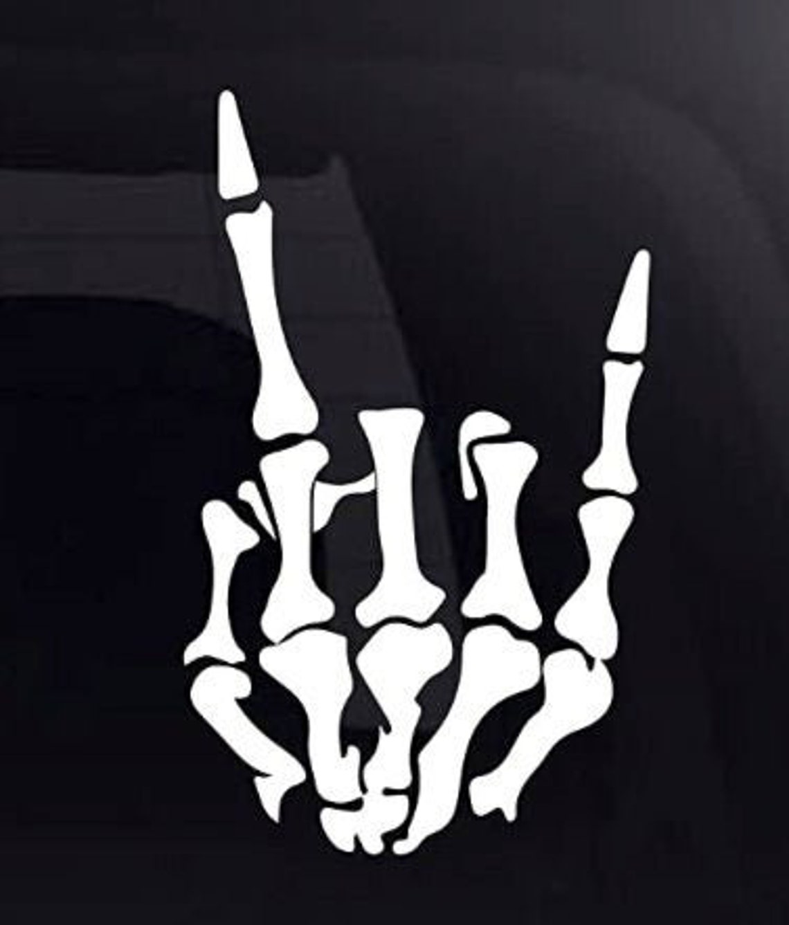 Rock on Skeleton Hand Rock and Roll Horns up Vinyl Decal - Etsy