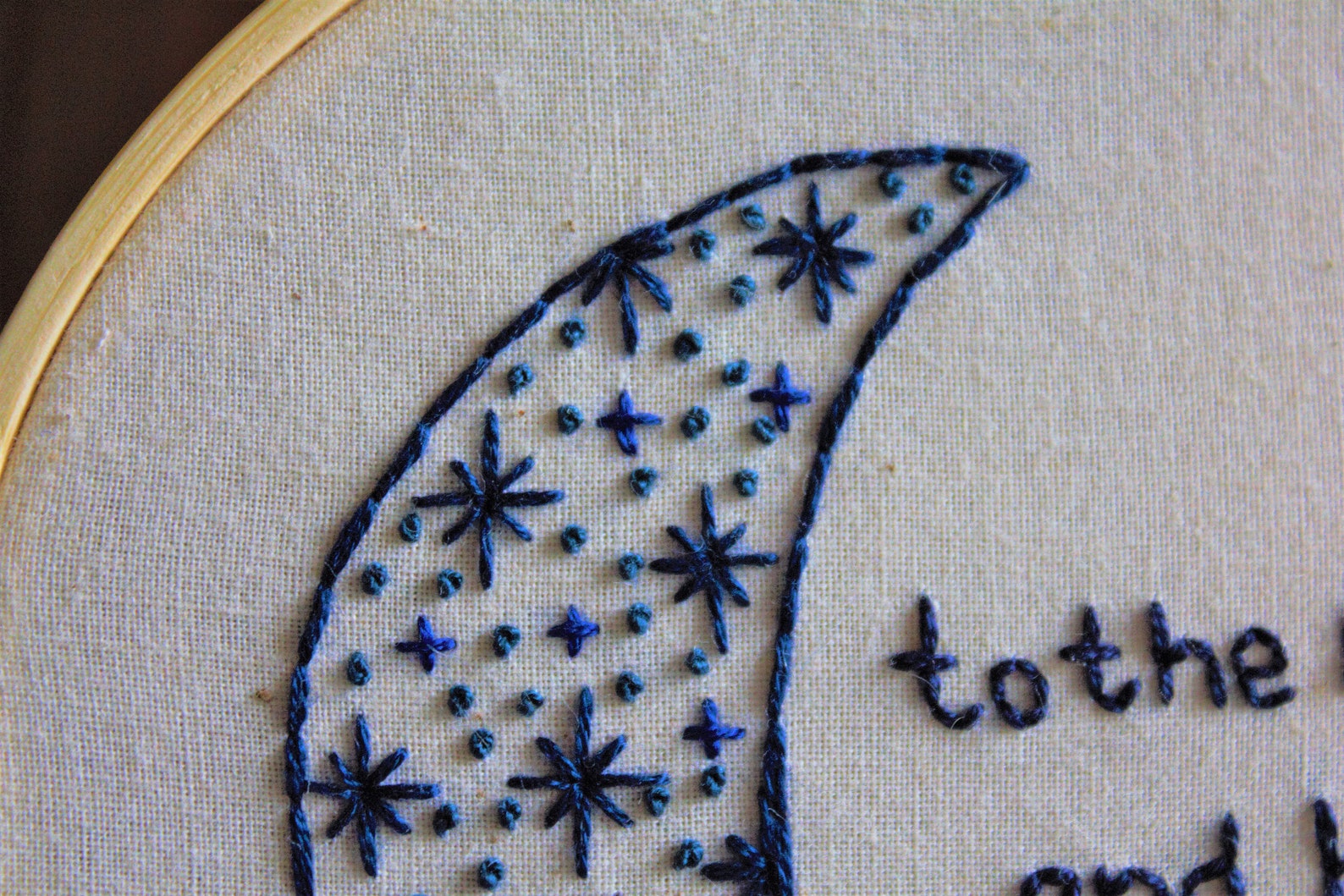 I Love You to the Moon and Back Embroidery Hoop Set Cute | Etsy