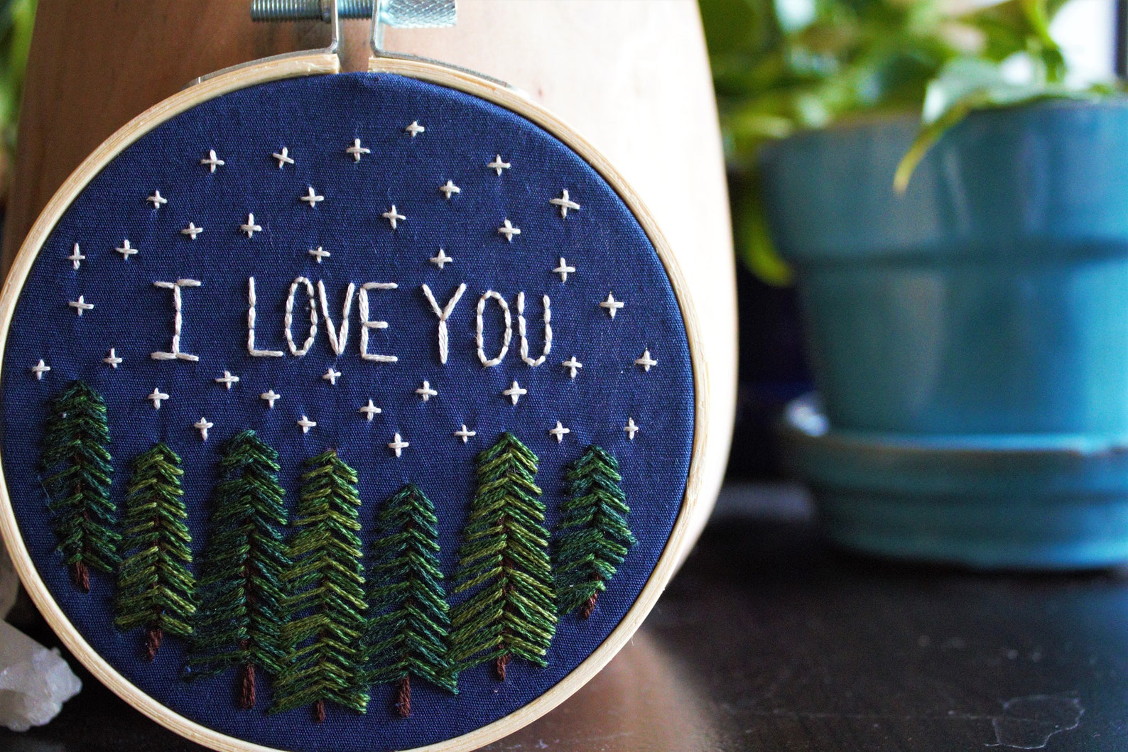 I Love You to the Moon and Back Embroidery Hoop Set Cute | Etsy
