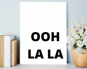 Ooh La La French Cute Love Home Decor Wall Print Wall Art - Etsy UK