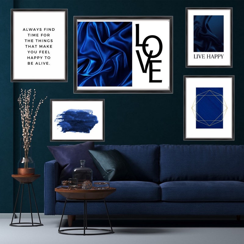 Royal Blue Wall Art - Etsy