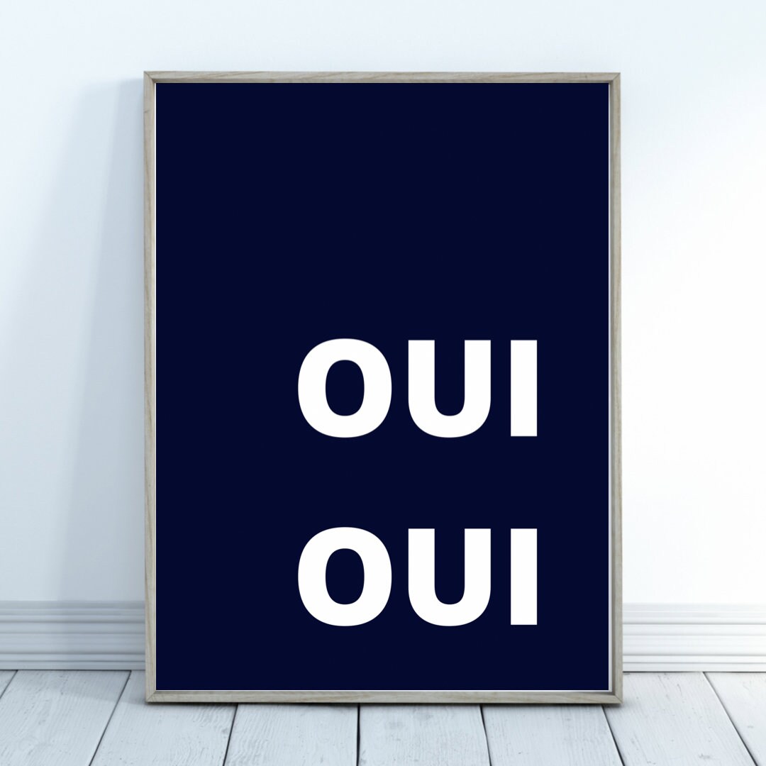 Wall Art Oui Oui Print French Print French Poster French - Etsy