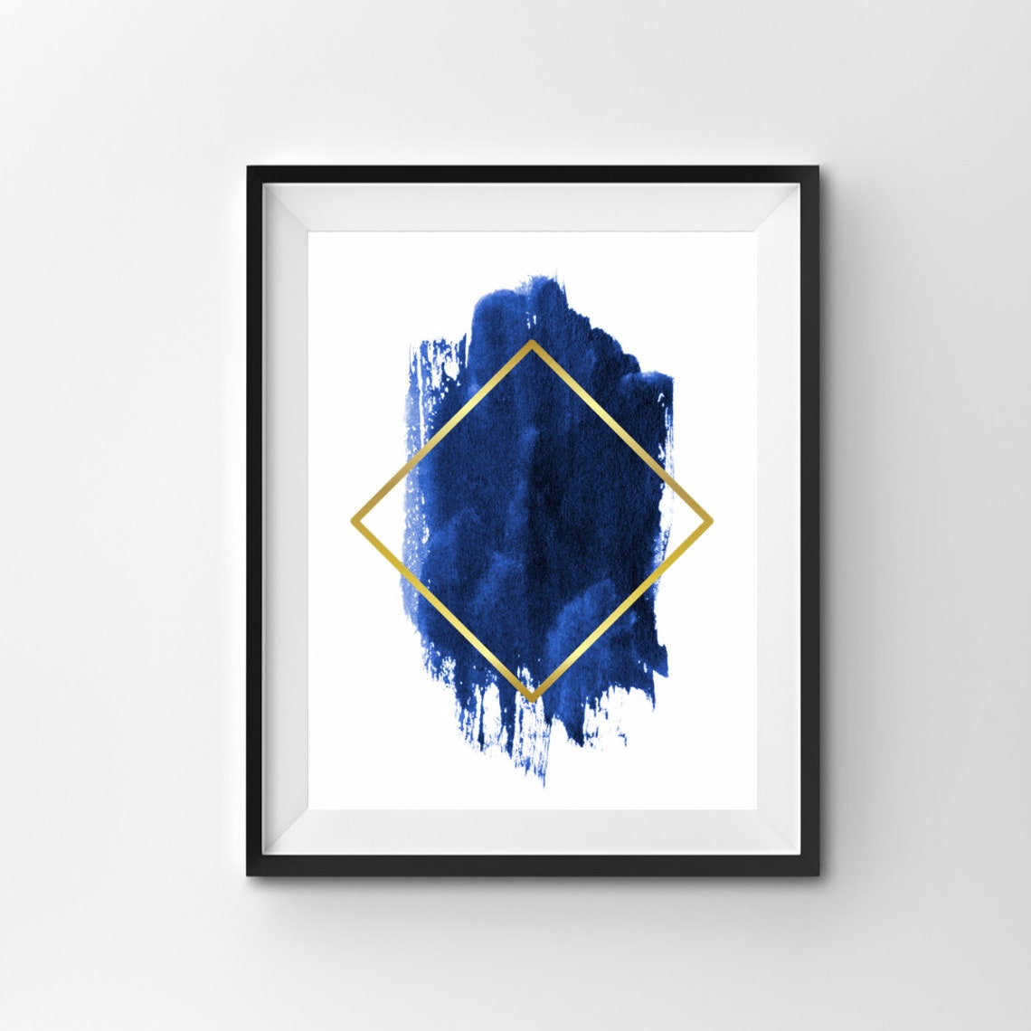 Navy Trio Navy Prints Set of 3 Prints Blue and Gold Prints | Etsy