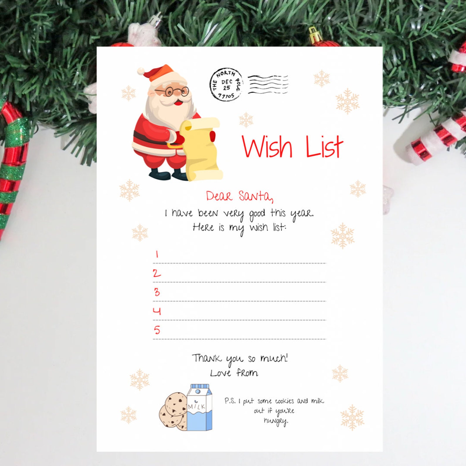 Letter to Santa Printable Kids Letter to Santa Santa Letter - Etsy