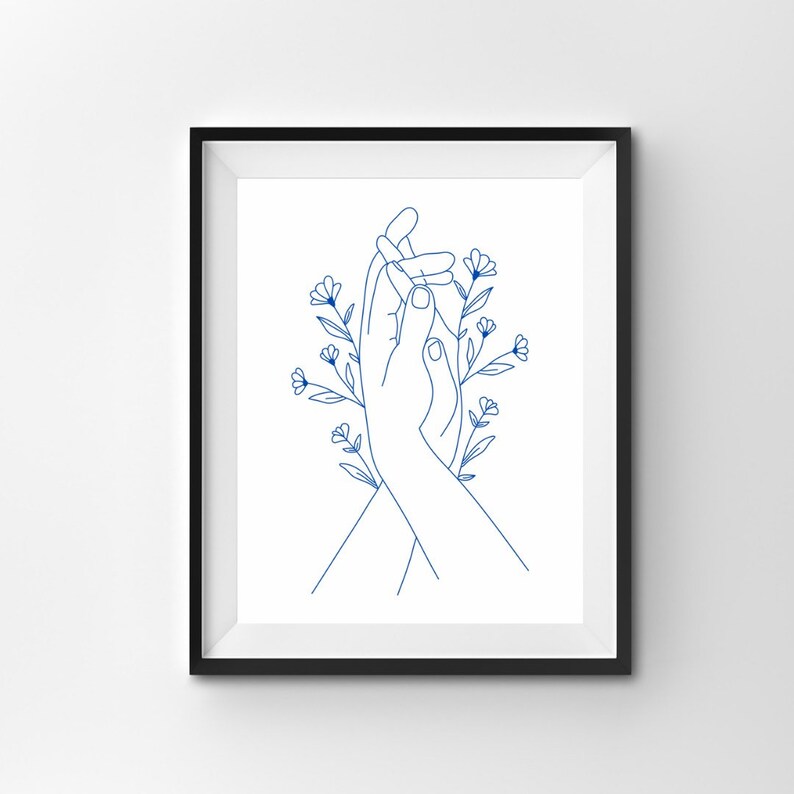 Holding Hands Print Abstract Art Holding Hands Wall Art - Etsy