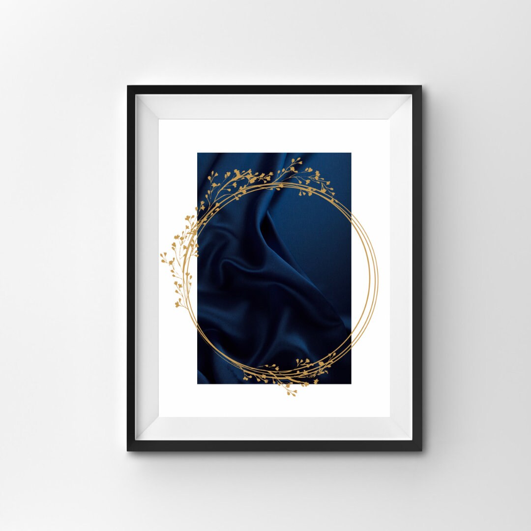 Navy Trio Navy Prints Set of 3 Prints Blue and Gold Prints - Etsy UK